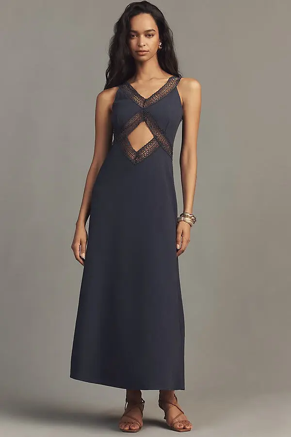4TH & RECKLESS Briany V-neck Maxi Dress