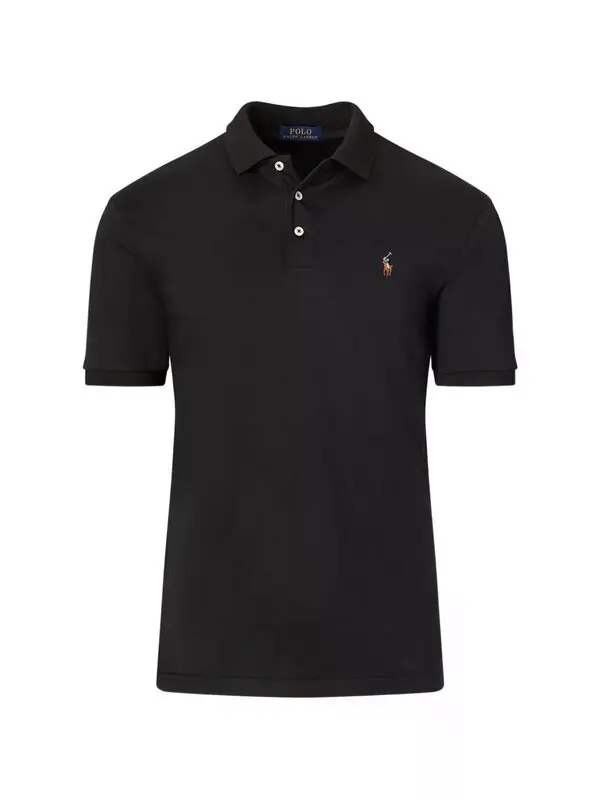 Polo Ralph Lauren Button Short-sleeve Polo Shirt - Black