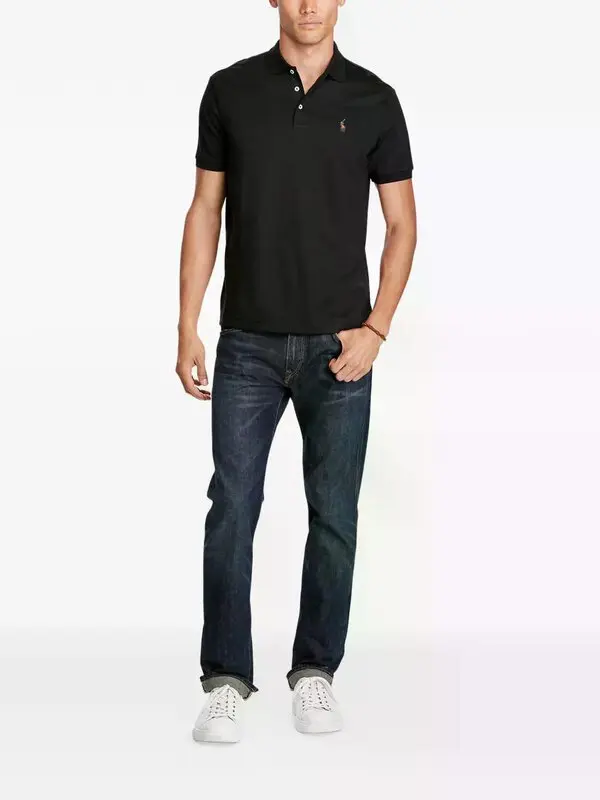 Polo Ralph Lauren Button Short-sleeve Polo Shirt - Black