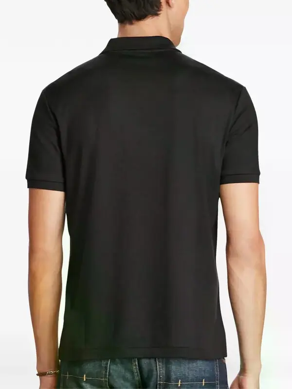 Polo Ralph Lauren Button Short-sleeve Polo Shirt - Black