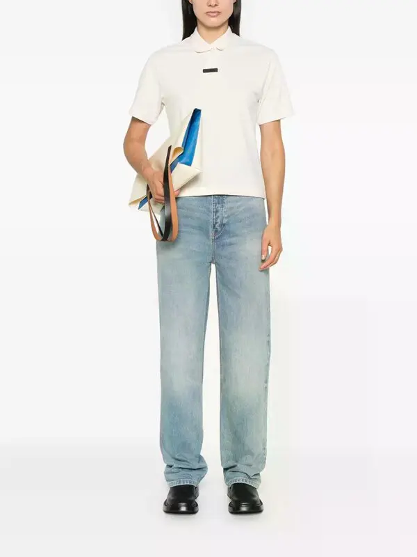Fear Of God Piqué Cropped Polo Top - Neutrals