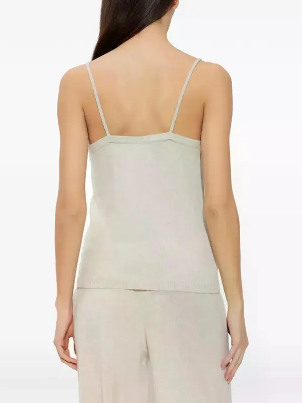 LISA YANG V-neck Strap Top - Neutrals