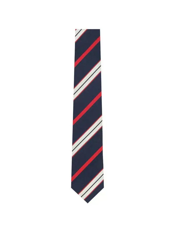 Thom Browne Striped Neck Tie - Blue