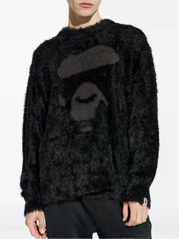 A BATHING APE Ape Motif Knitted Sweater