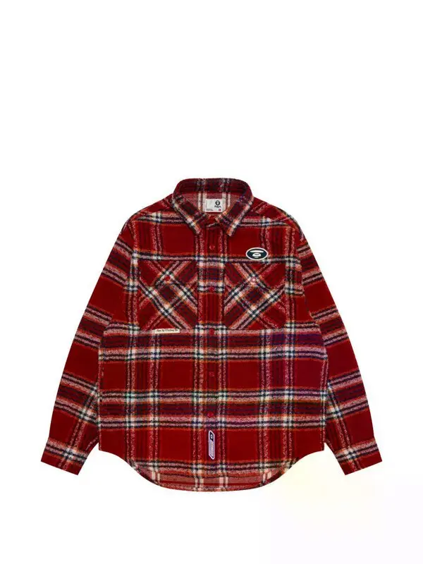 AAPE BY *A BATHING APE Hooded Checked Shirt