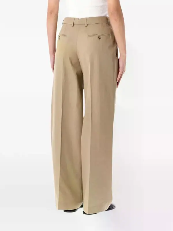AMI Paris Pleated Wide Leg Trousers