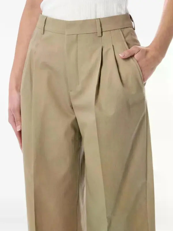 AMI Paris Pleated Wide Leg Trousers