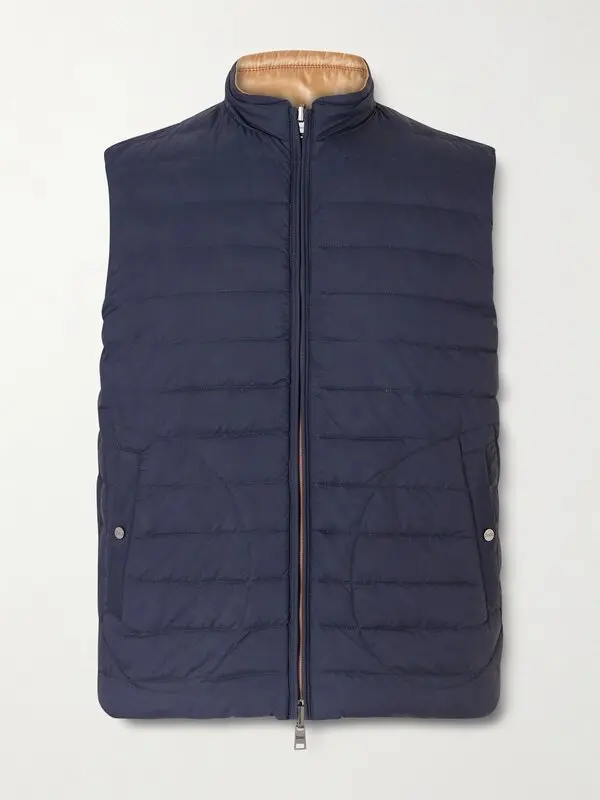 Herno Reversible Quilted Down Gilet - Blue
