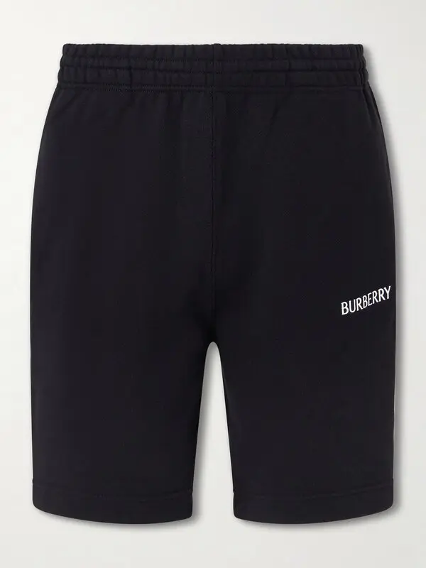 Burberry Logo-print Straight-leg Cotton-jersey Shorts