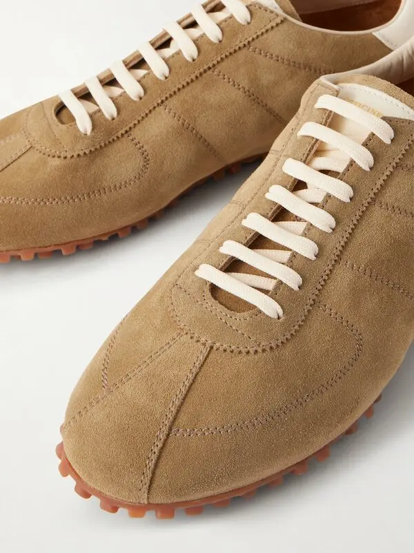Officine Creative Repertoire 001 Leather-trimmed Suede Sneakers - Brown
