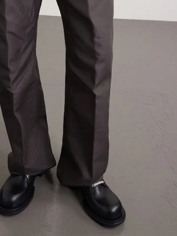 Rick Owens Geth Straight-leg Organic Cotton-blend Canvas Trousers - Brown