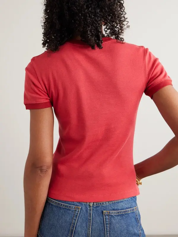 Chloé Printed Cotton-jersey T-shirt