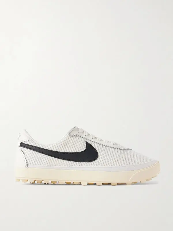 Nike Astrograbber Leather-trimmed Mesh Sneakers - Neutrals