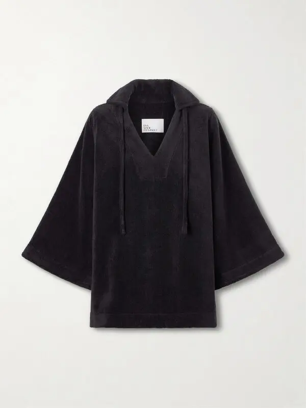 Lisa Marie Fernandez Cotton-terry Tunic - Black