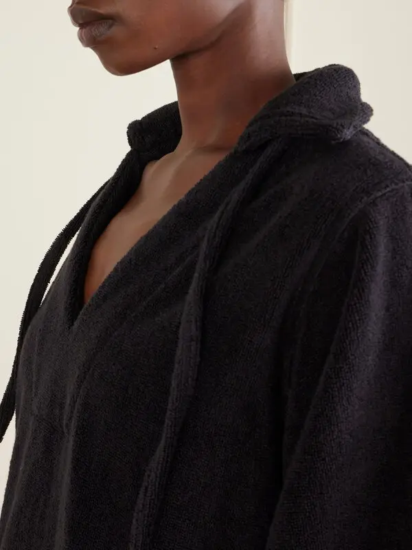 Lisa Marie Fernandez Cotton-terry Tunic - Black