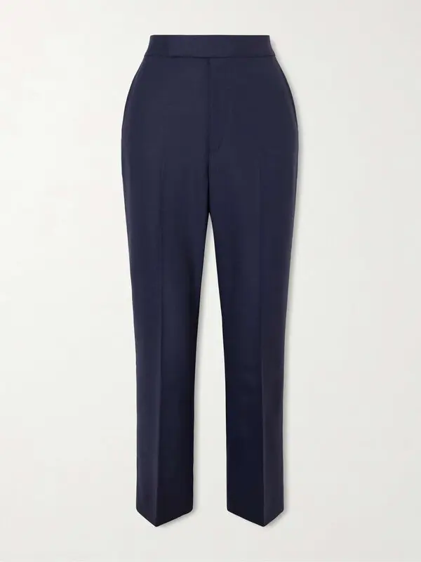Maria Mcmanus Wool-blend Tapered Pants - Navy