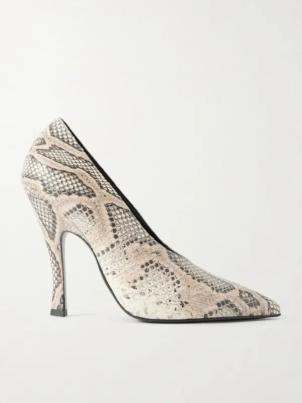 Magda Butrym Snake-effect Leather Pumps