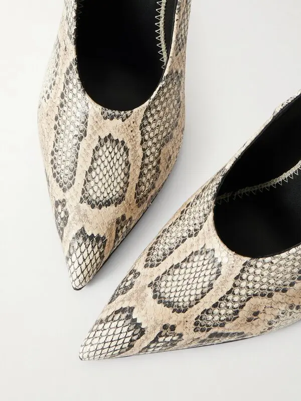Magda Butrym Snake-effect Leather Pumps