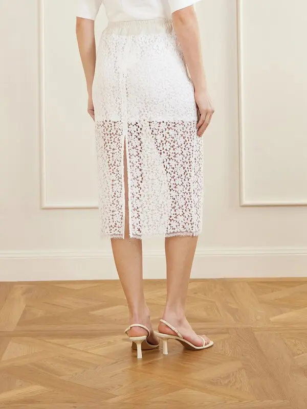 Maria Mcmanus Cotton-blend Lace Midi Skirt