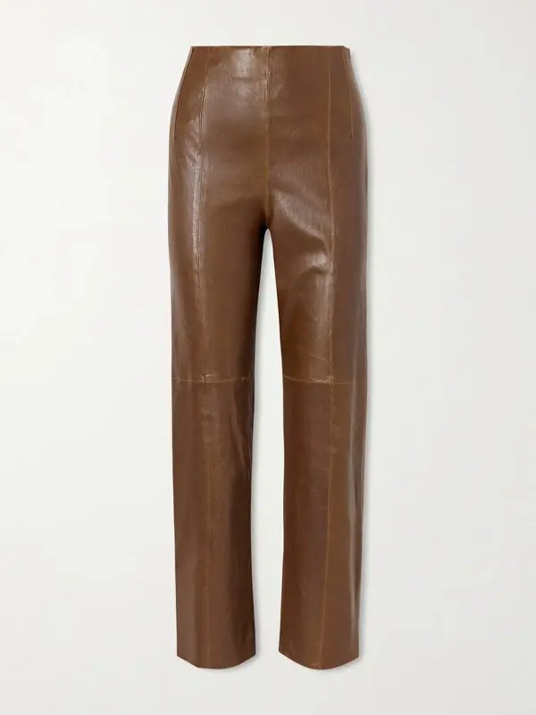 TWP Logan Paneled Leather Slim-leg Pants