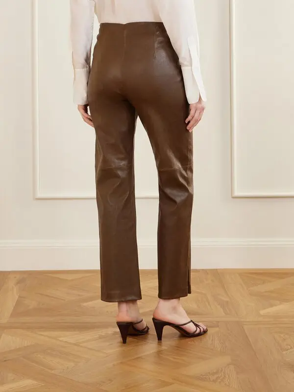 TWP Logan Paneled Leather Slim-leg Pants