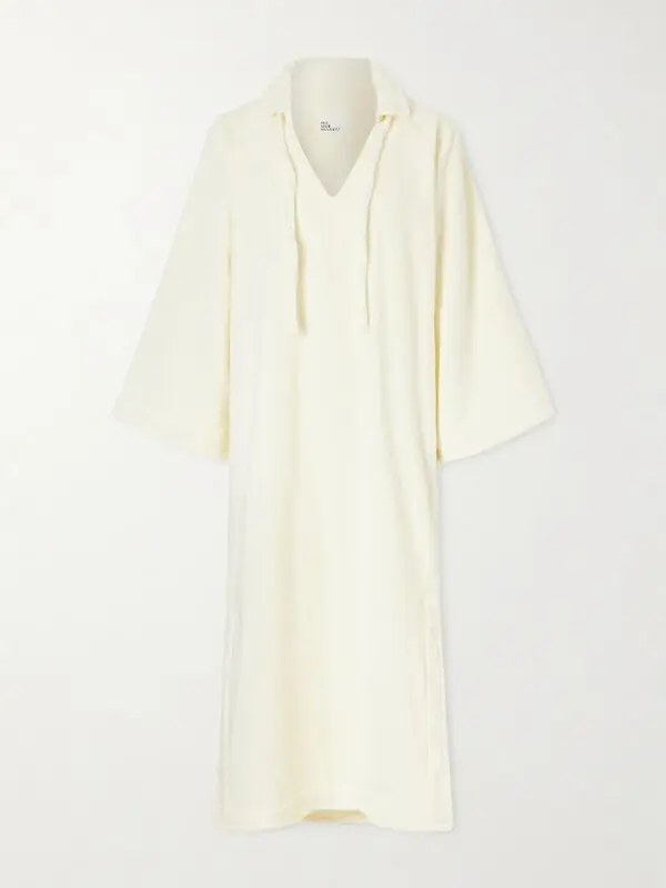 Lisa Marie Fernandez Cotton-terry Kaftan - Neutrals