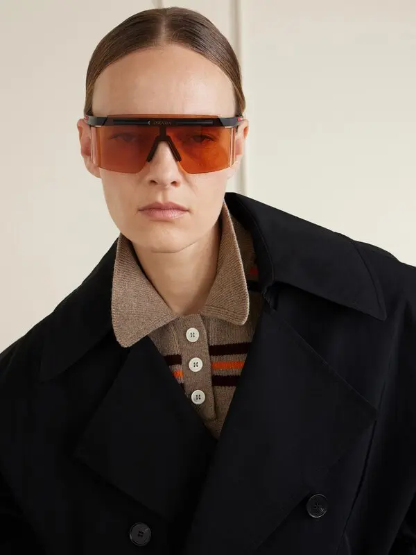 Prada Linea Rossa Square-frame Sunglasses - Orange
