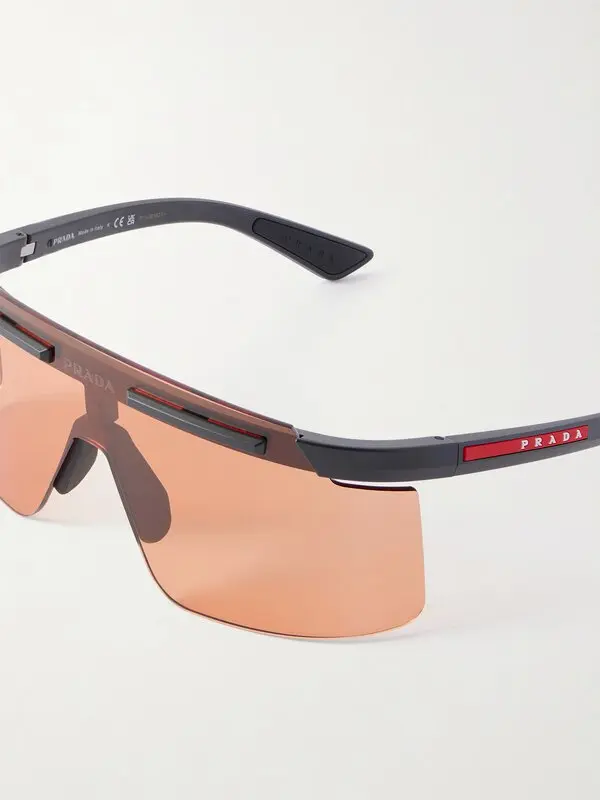 Prada Linea Rossa Square-frame Sunglasses - Orange