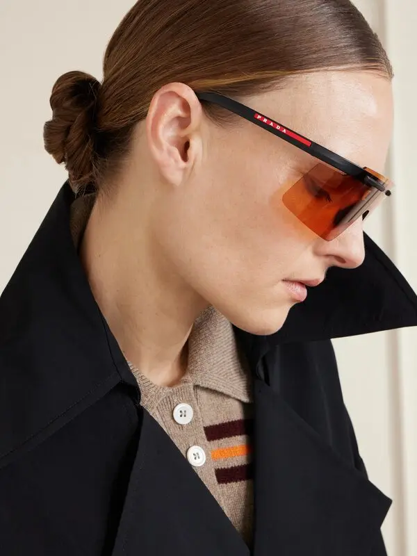 Prada Linea Rossa Square-frame Sunglasses - Orange
