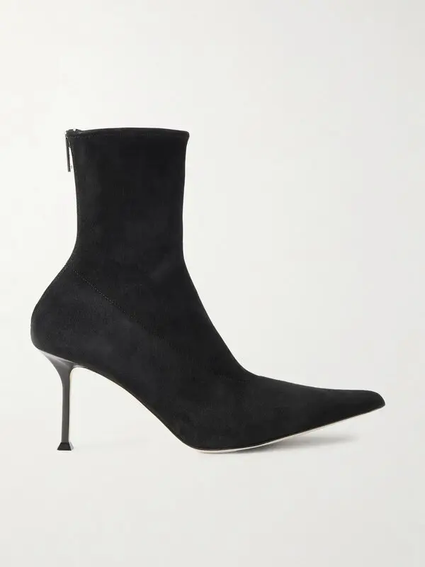 CHRISTEN Helix Stretch Suede Ankle Boots