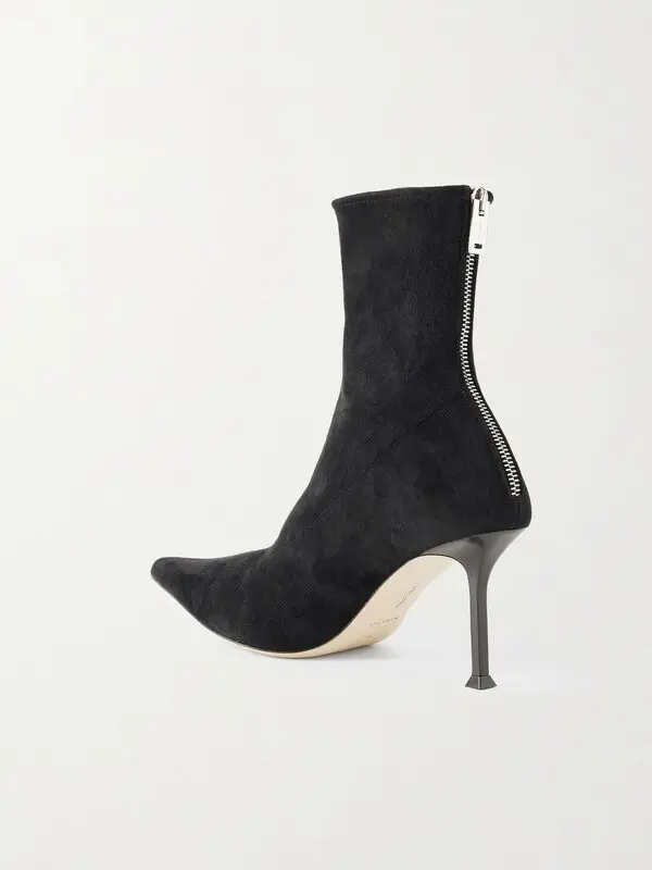 CHRISTEN Helix Stretch Suede Ankle Boots
