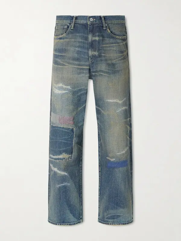 NEIGHBORHOOD Savage Distressed Wide-leg Jeans