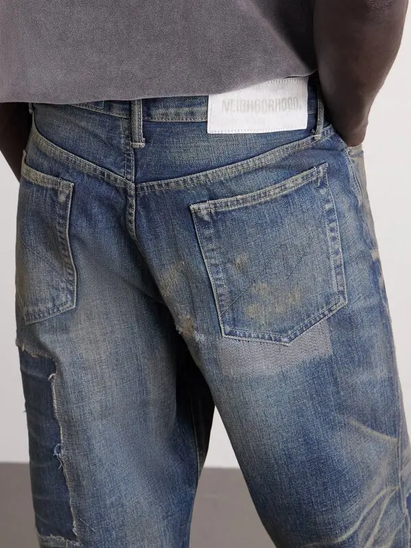 NEIGHBORHOOD Savage Distressed Wide-leg Jeans