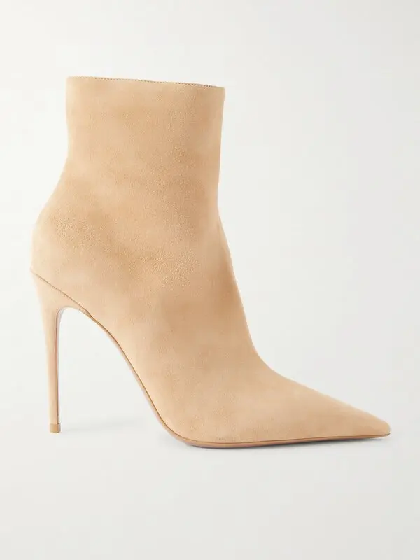Paris Texas Vera 85 Suede Ankle Boots - Neutrals