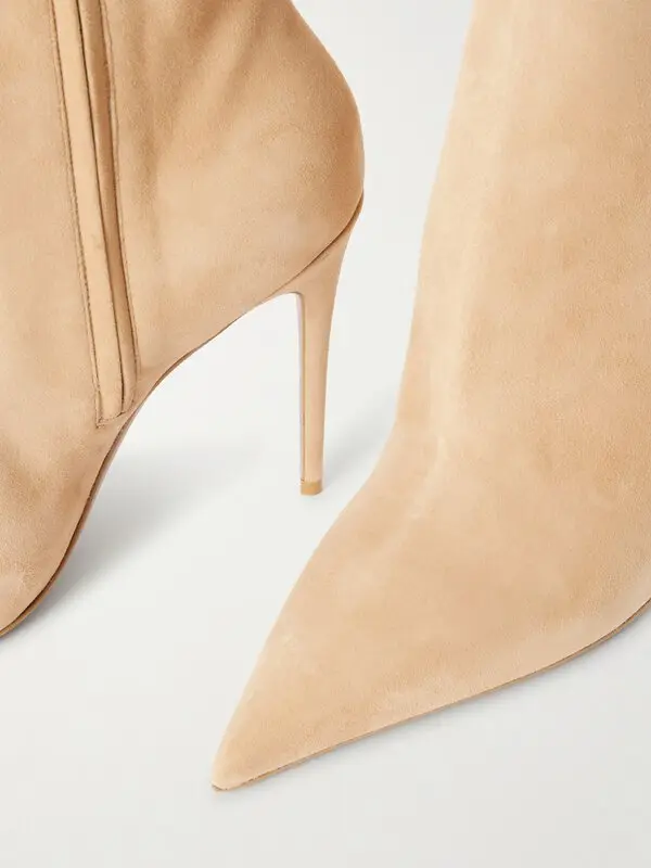Paris Texas Vera 85 Suede Ankle Boots - Neutrals