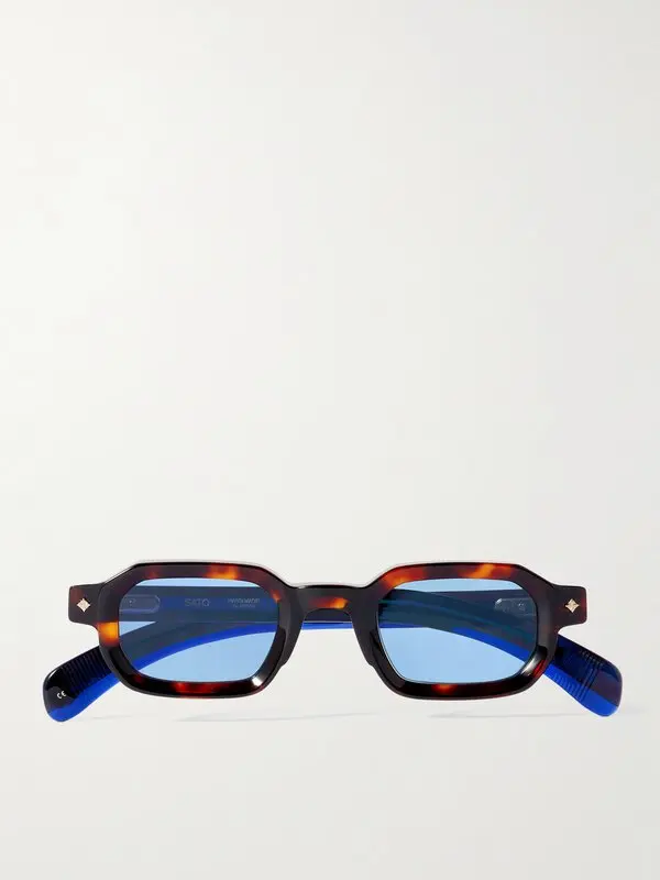 SATO Square-frame Tortoiseshell Sunglasses - Blue