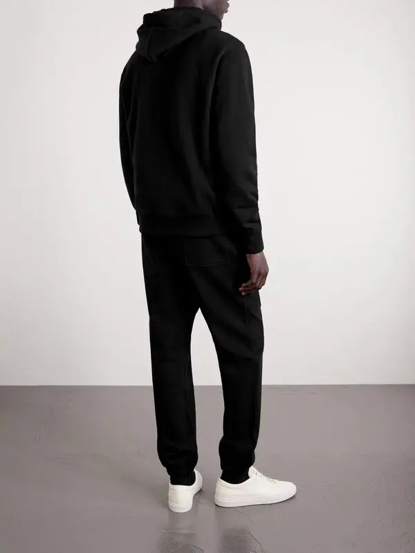 Burberry Logo-print Cotton-jersey Hoodie - Black