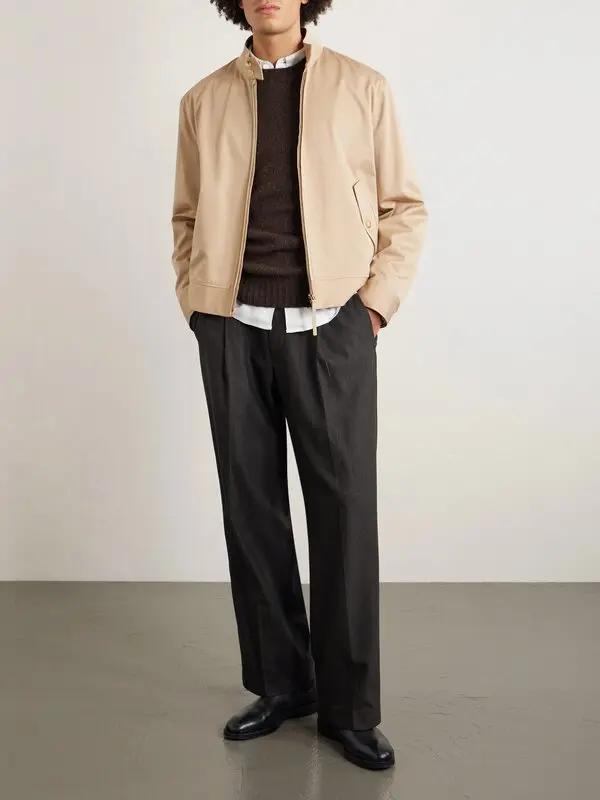 Gabriela Hearst Cotton-twill Harrington Jacket - Neutrals