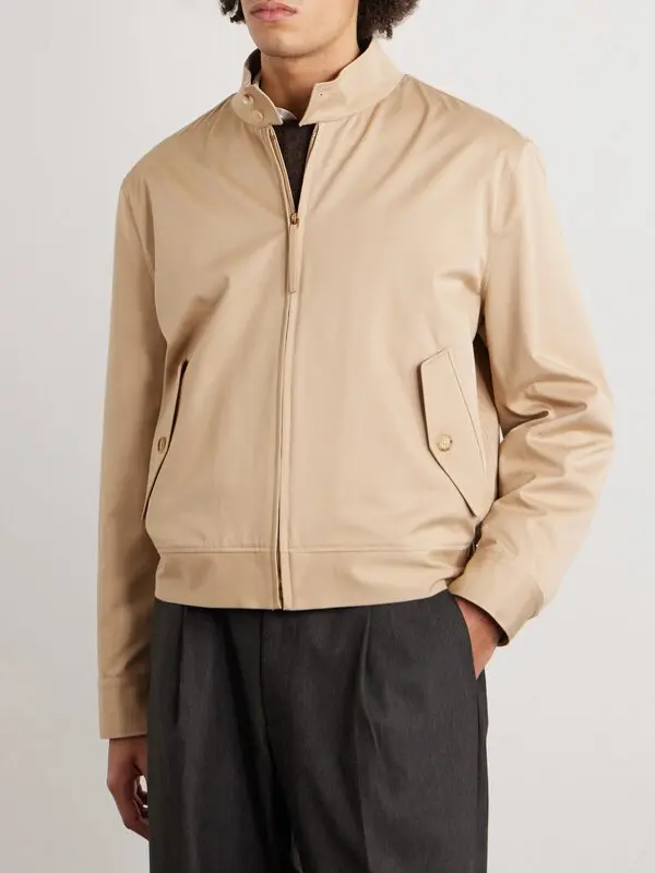 Gabriela Hearst Cotton-twill Harrington Jacket - Neutrals