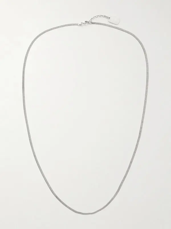 Saint Laurent Tone Chain Necklace - Silver