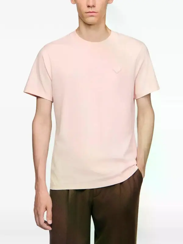 Sandro T-shirt With Heart Patch - Pink