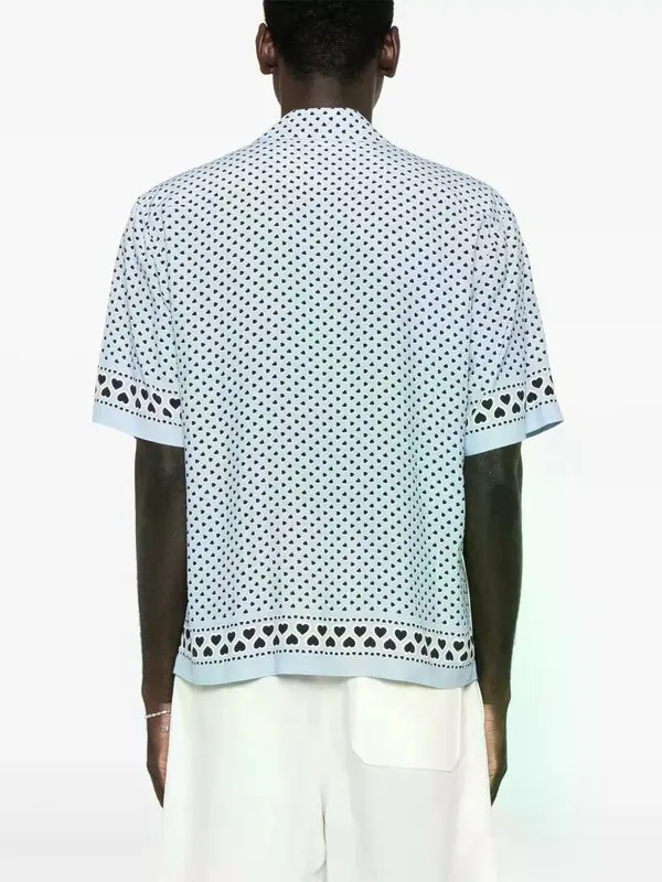 Sandro Heart Motif Flowing Shirt - Blue