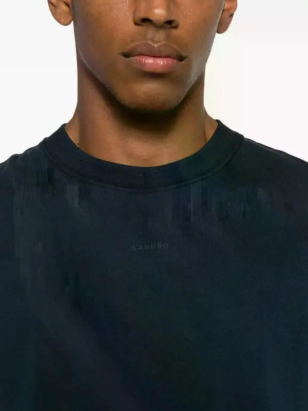 Sandro Cotton T-shirt - Blue