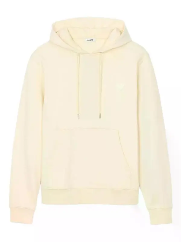 Sandro Heart Patch Cotton Hoodie