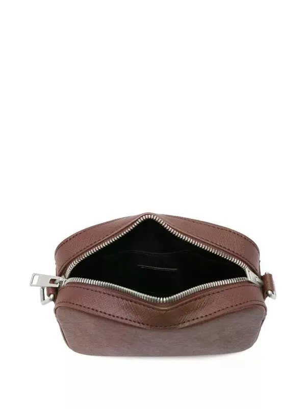 Sandro Small Saffiano Leather Bag With Adjustable Shoulder Strap - Black