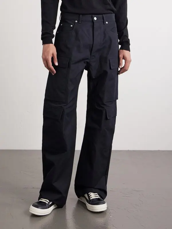 Rick Owens Geth Straight-leg Cargo Trousers - Black