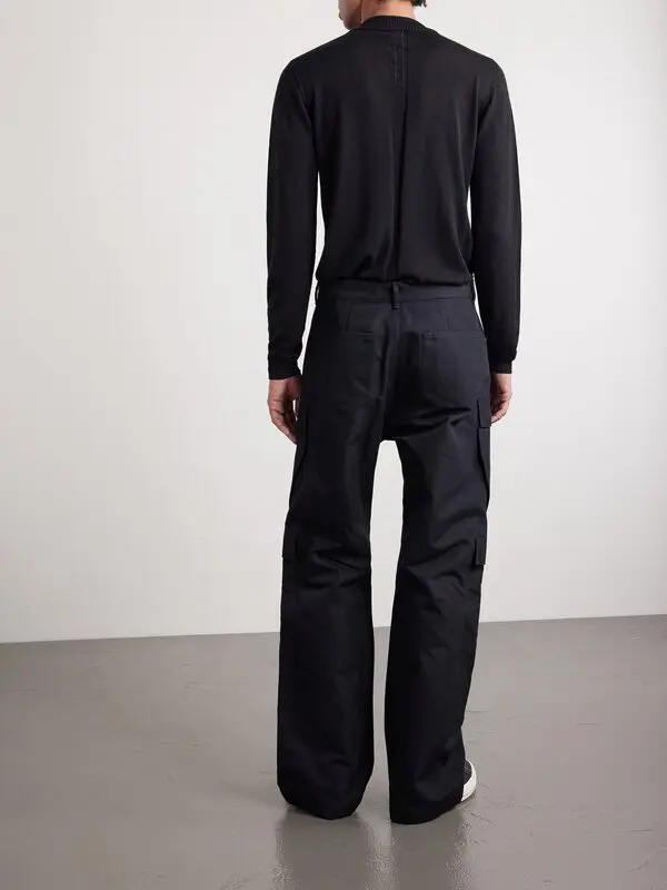 Rick Owens Geth Straight-leg Cargo Trousers - Black
