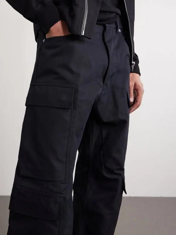 Rick Owens Geth Straight-leg Cargo Trousers - Black