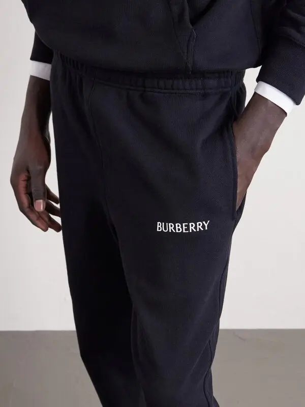 Burberry Tapered Logo-print Cotton-jersey Sweatpants