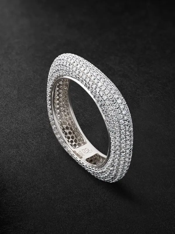 GREG YUNA 18-karat White Gold Diamond Ring - Silver